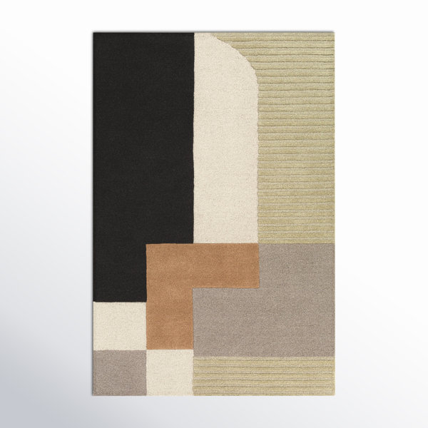 AllModern Mora Geometric Hand-Tufted Wool Area Rug & Reviews | Wayfair
