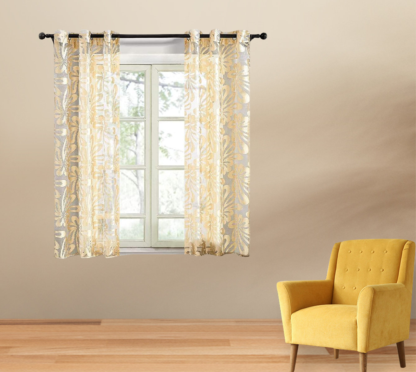 Winston Porter Frangiamore Sheer Curtain Pair | Wayfair