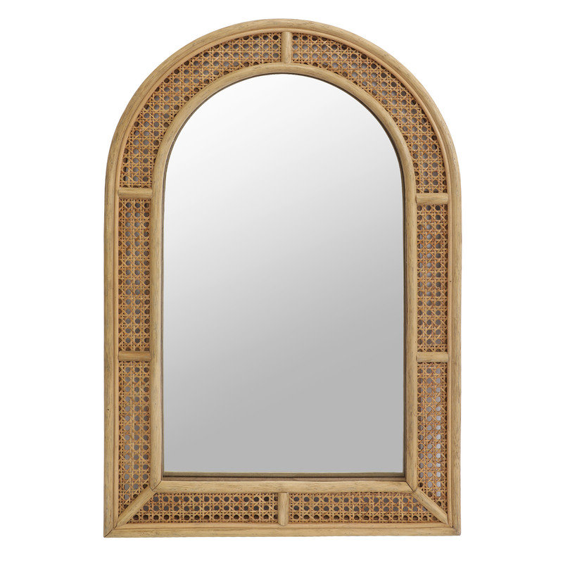 Bayou Breeze Brooklen Wicker / Rattan Arch Mirror & Reviews | Wayfair