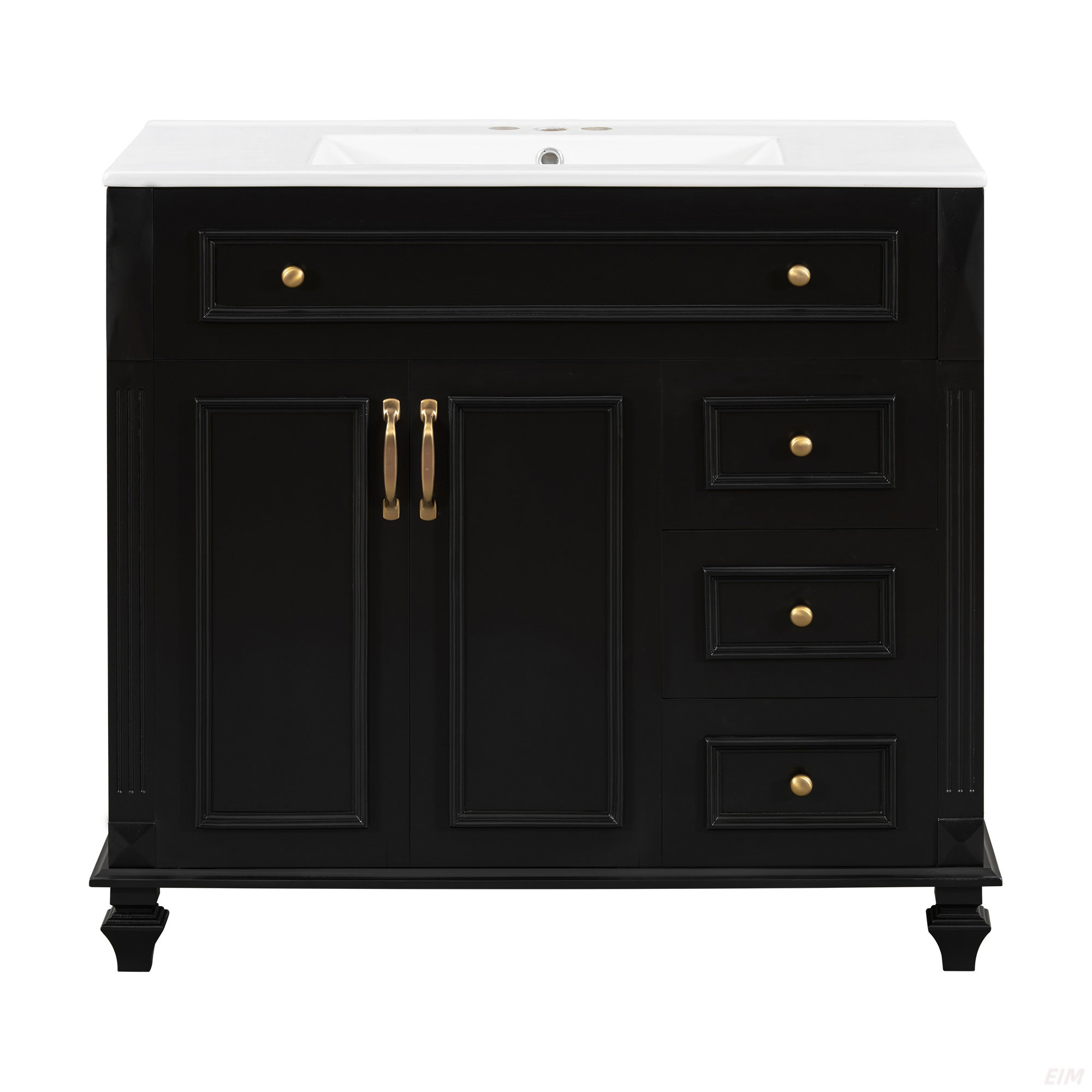 Winston Porter 36" Bathroom Vanity With Sink, Blue Grey Vanity Cabinet ...