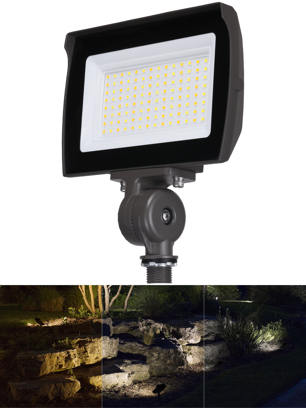 LEDVANS 3cct Led Security Flood Light Outdoor, Ul Listed, 30w/15w, 120 ...