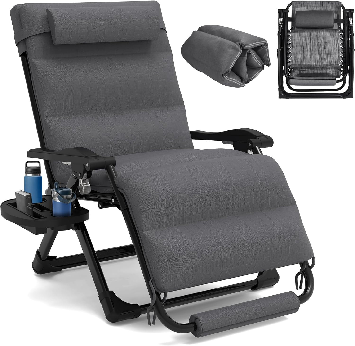 Arlmont & Co. Rovit Oversized Zero Gravity Chairs, XL Folding Zero ...