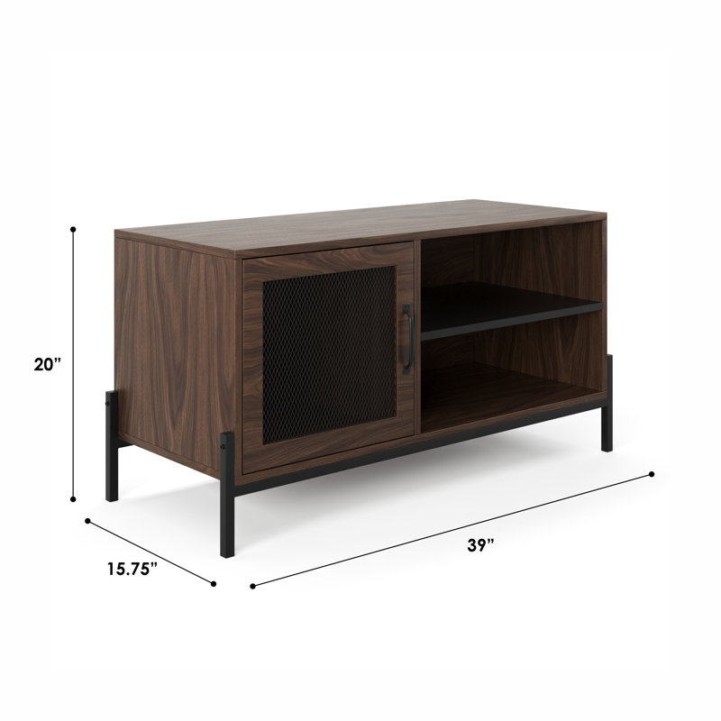 17 Stories 40" Modern Industrial TV Stand With Closed Door Storage ...