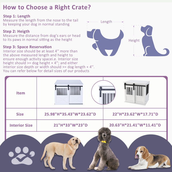 Tucker Murphy Pet™ Diyan Furniture Style Barn Door Design White Pet ...