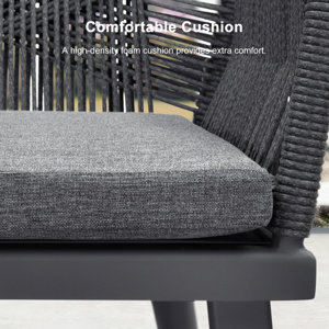 Bayou Breeze Patio Dining Chairs Set Of 2 With Outdoor Aluminium Frame ...