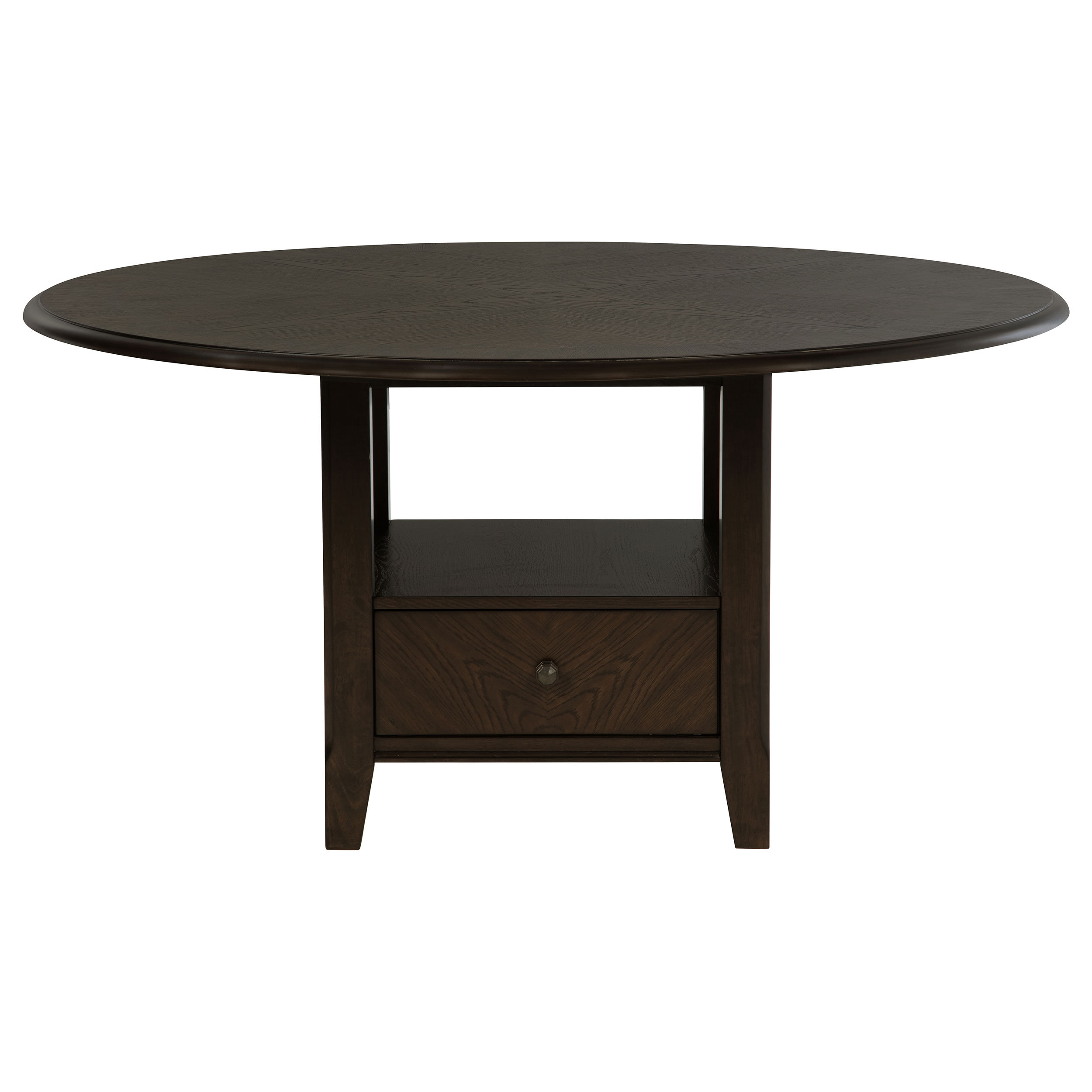 Coaster Furniture Twyla 60-inch Round Dining Table with Drawer Dark ...