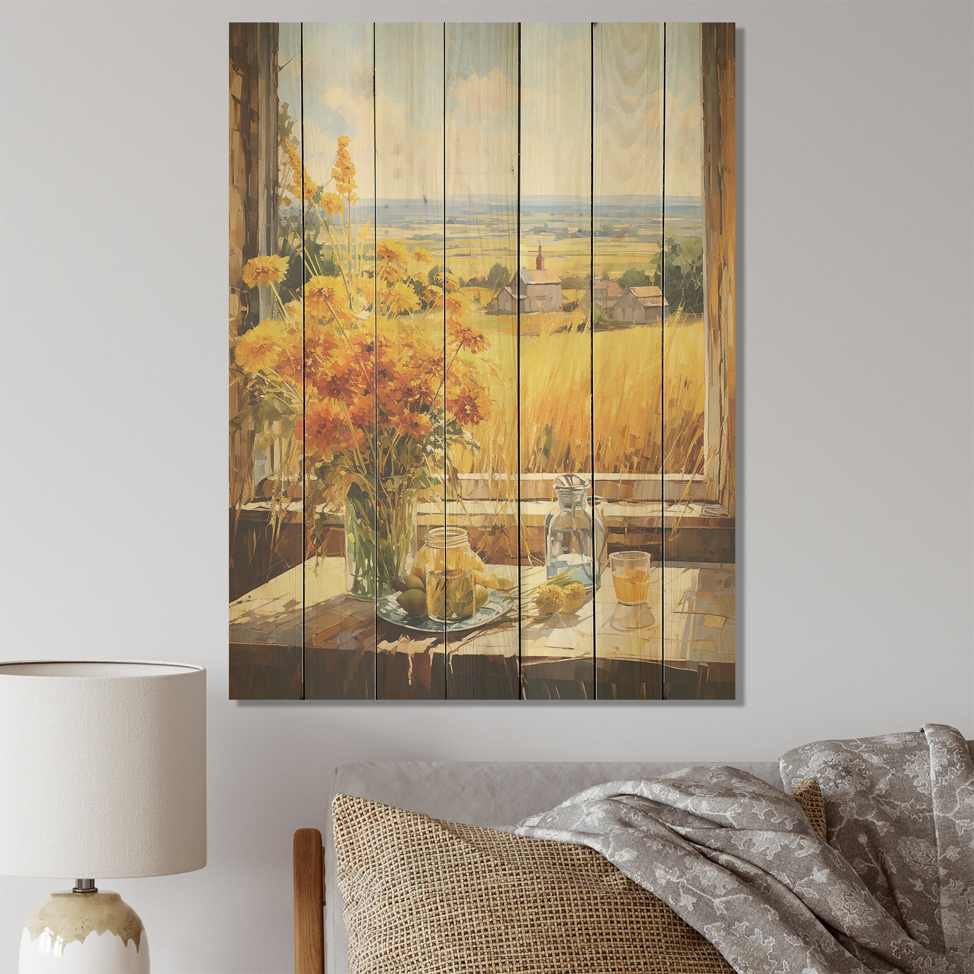 August Grove® Harvest Floral Gaze Farm Windows III - Farmhouse Windows ...