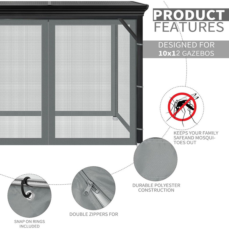 MAXAYA Replacement Mosquito Netting, 12' Outdoor... | Wayfair