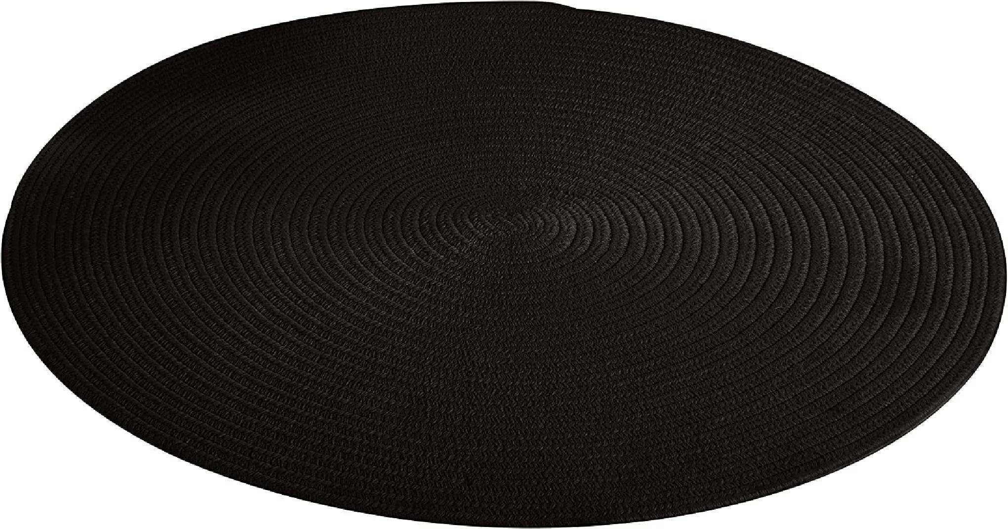 Rosalind Wheeler Ansaldo Solid Color Hand Braided Area Rug in Black ...