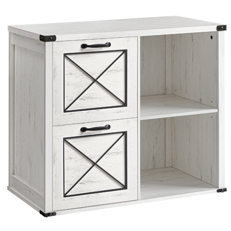 Gracie Oaks Lateral File Cabinet, Filing Cabinet with 2 Drawers ...