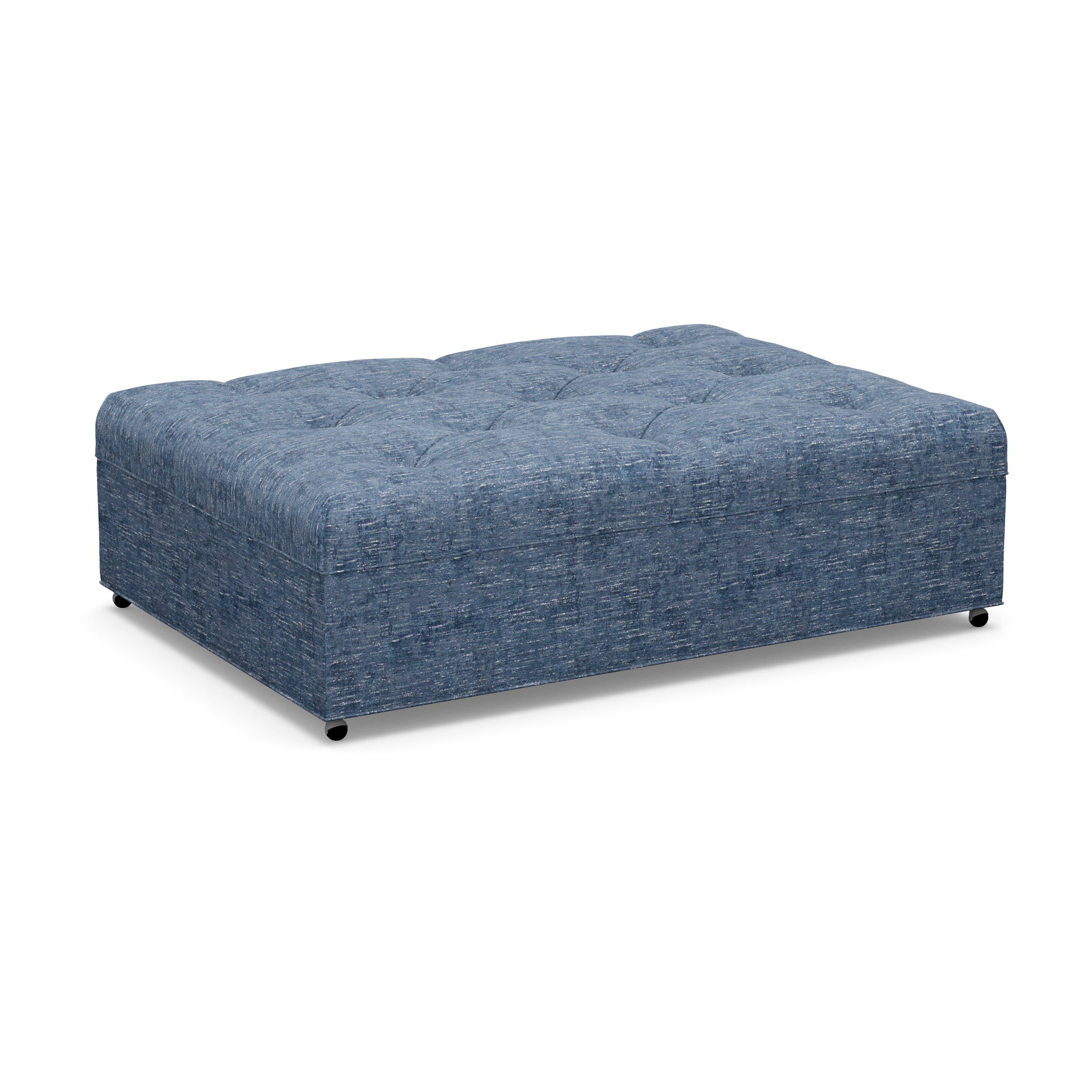 Paul Robert 60" Wide Tufted Rectangle Cocktail Ottoman with Caster ...