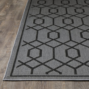 Wade Logan® Annie-Jane Gray Indoor/Outdoor Rug & Reviews | Wayfair