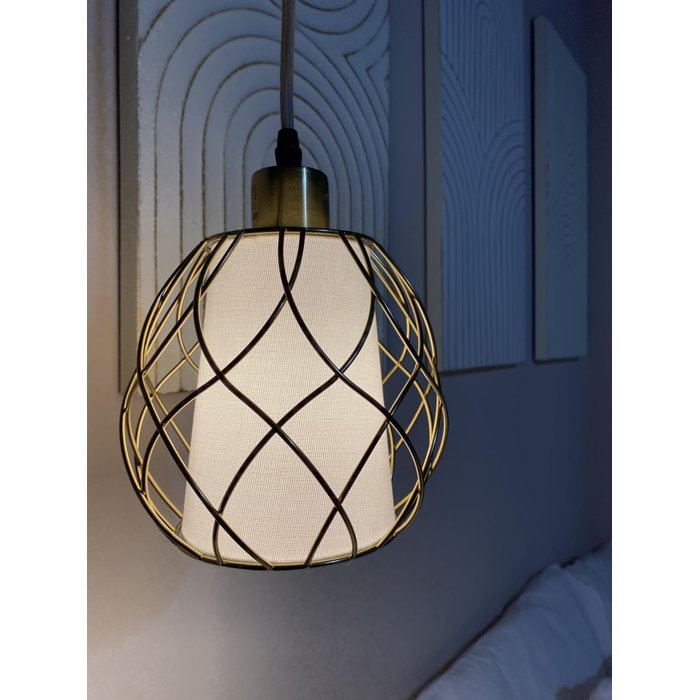 Wrought Studio Silver Hanging Lamps Plug into Wall Outlet with Dimmable ...