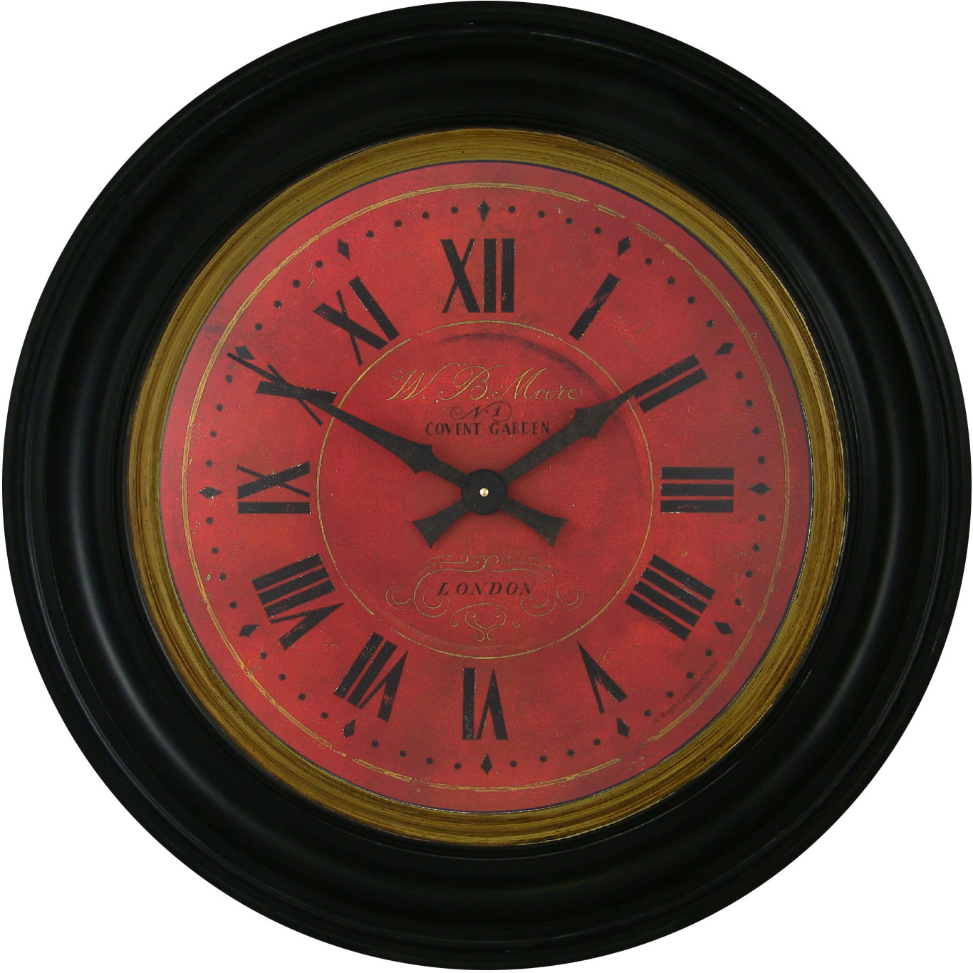 Roger Lascelles Clocks Framed Moore Dial 50cm Wall Clock | Wayfair.co.uk