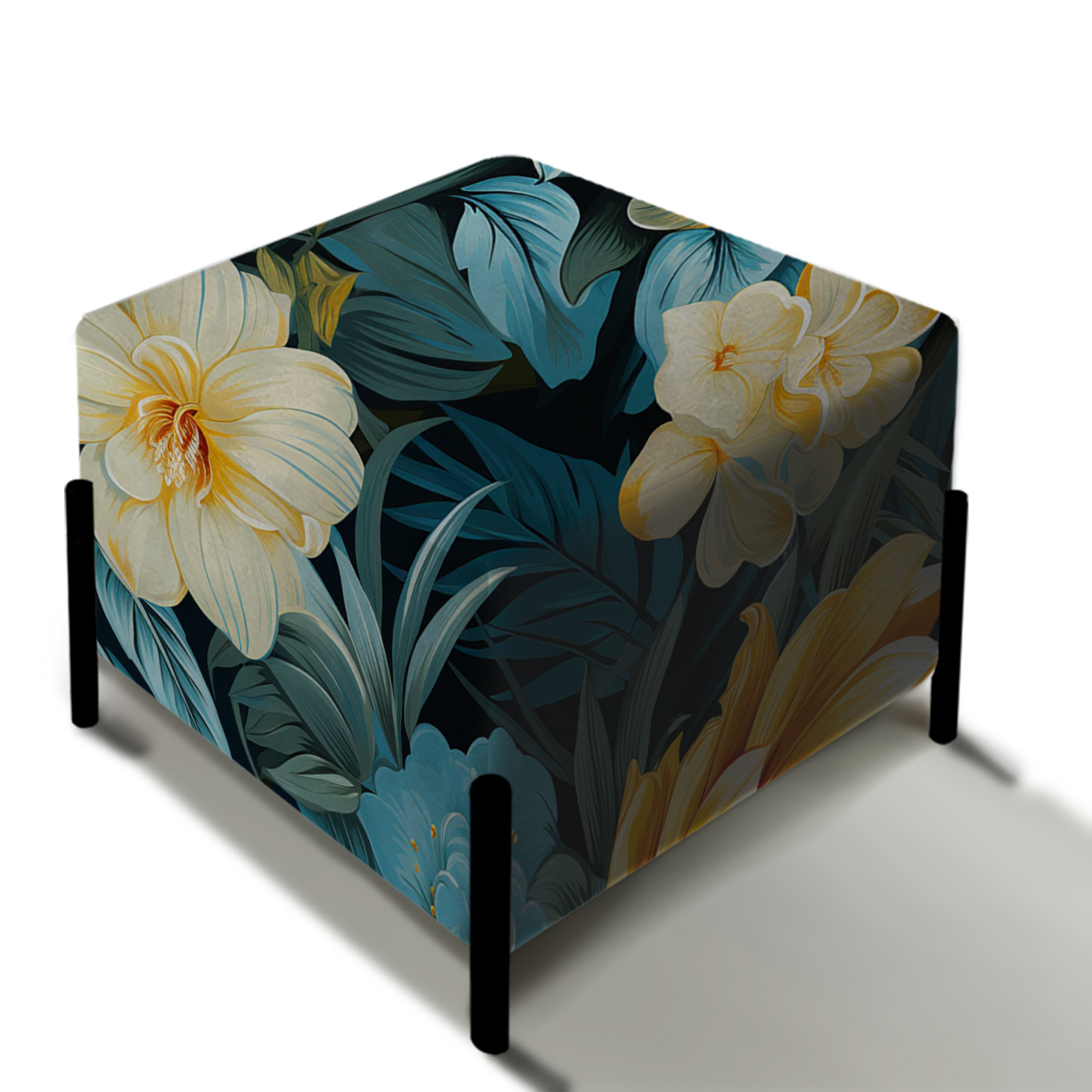 Design Art Pineapple Serenity Tropical Pattern - Tropical Square ...