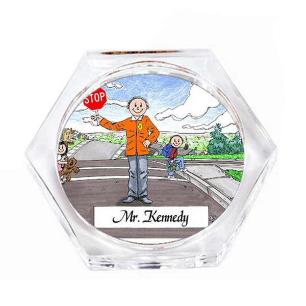 Printed Perfection Personalized Crossing Guard - Male Drink Coaster ...