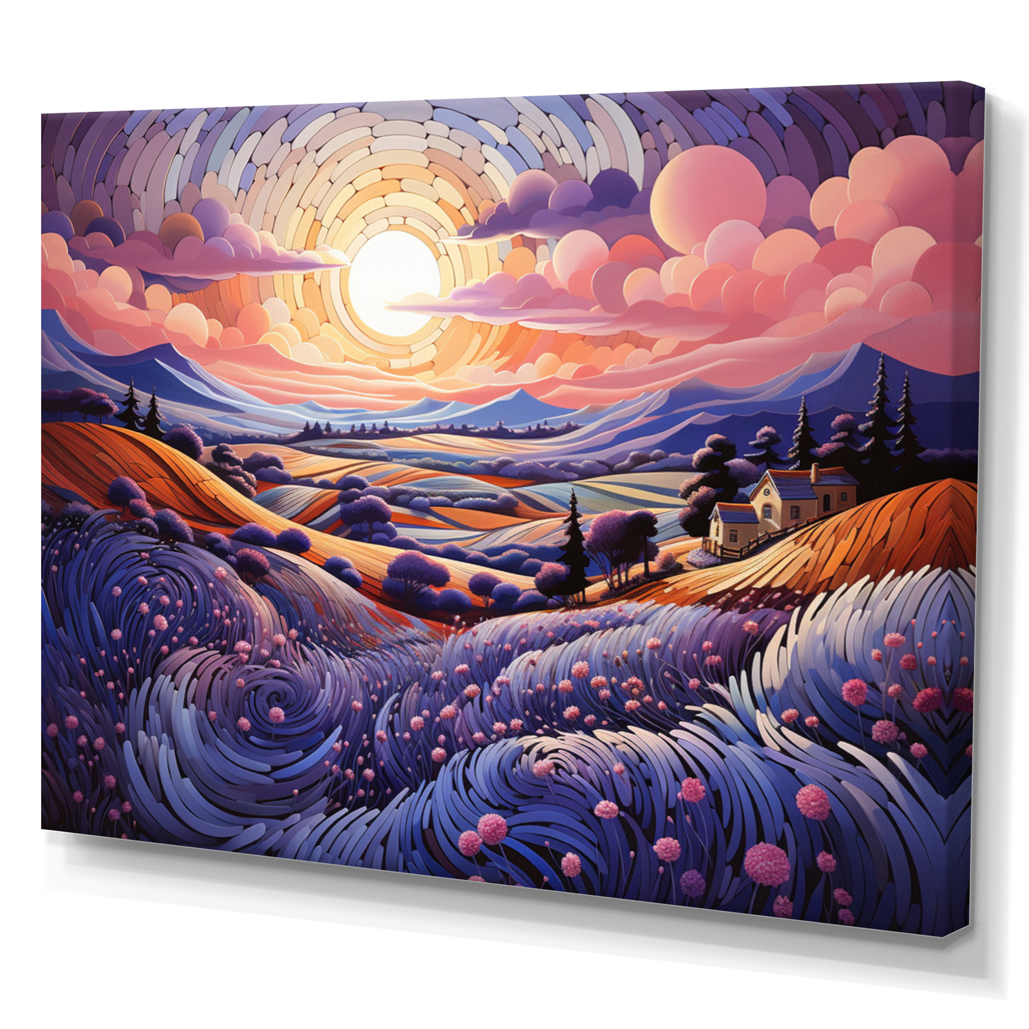 Red Barrel Studio® Countryside The Violet Field IV On Canvas Print ...
