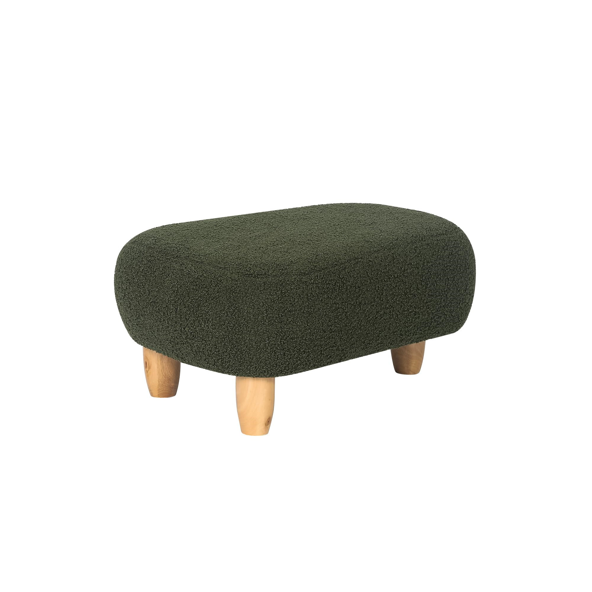 Ebern Designs Faux Fur Footstool | Wayfair