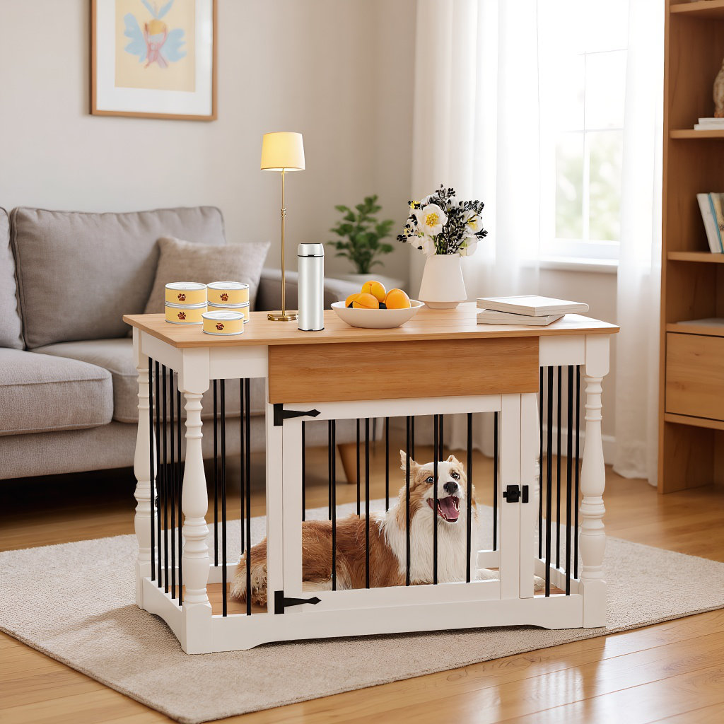 Tucker Murphy Pet™ Dog Crate Furniture - Solid Wood Roman Column Kennel ...