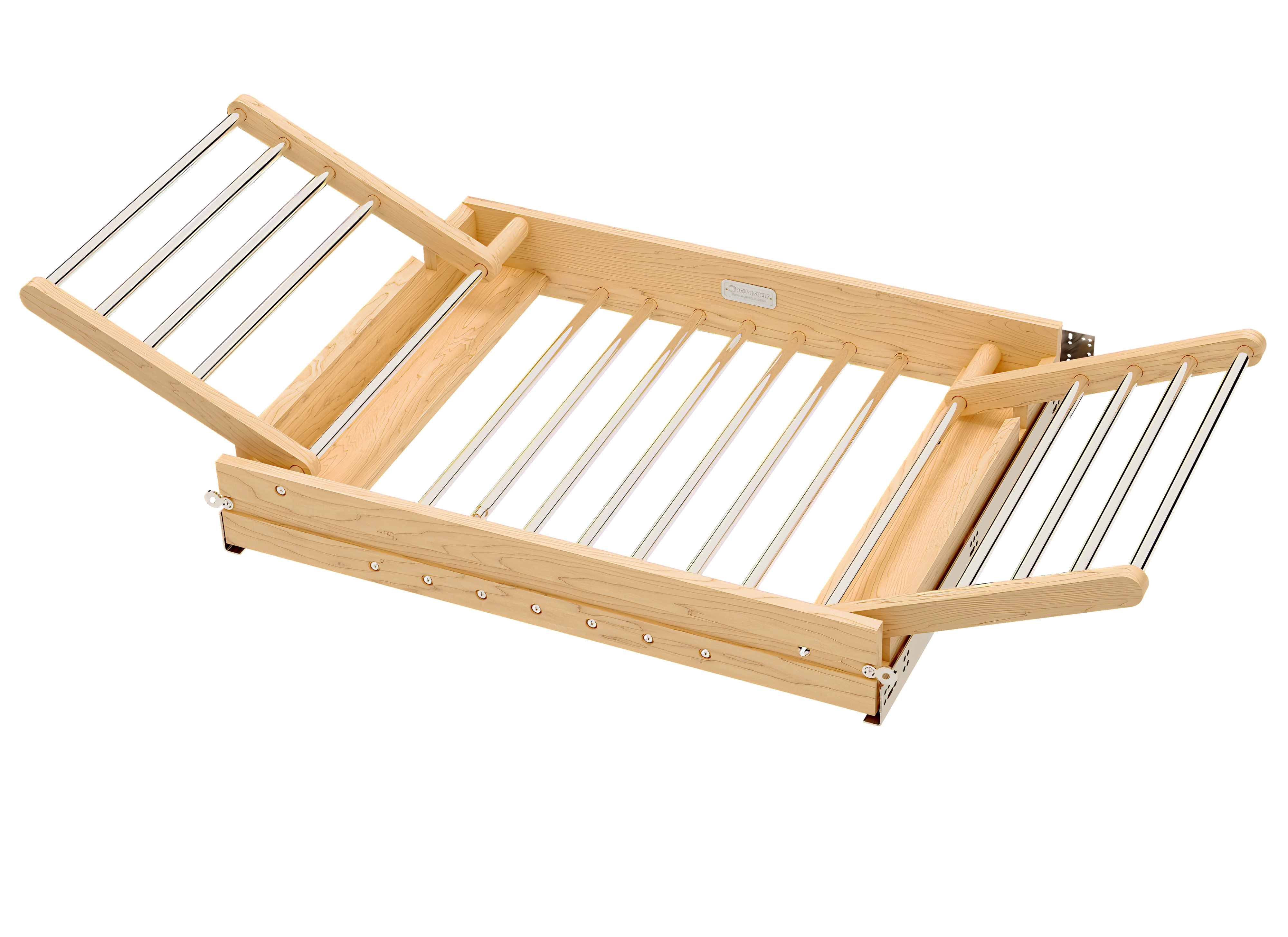 Rev-A-Shelf Wood Drying Rack W/ BLUM Soft-Close Slides | Wayfair