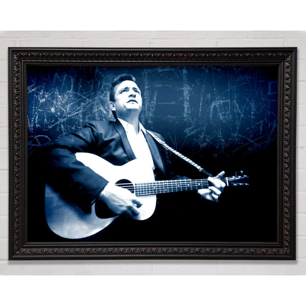 Bright Star Johnny Cash Blue - Print | Wayfair.co.uk