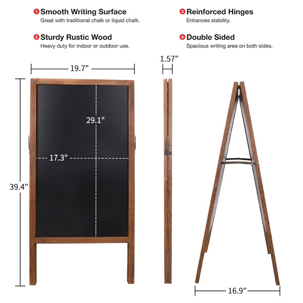 Loon Peak® Magnetic Free Standing Chalkboard & Reviews | Wayfair