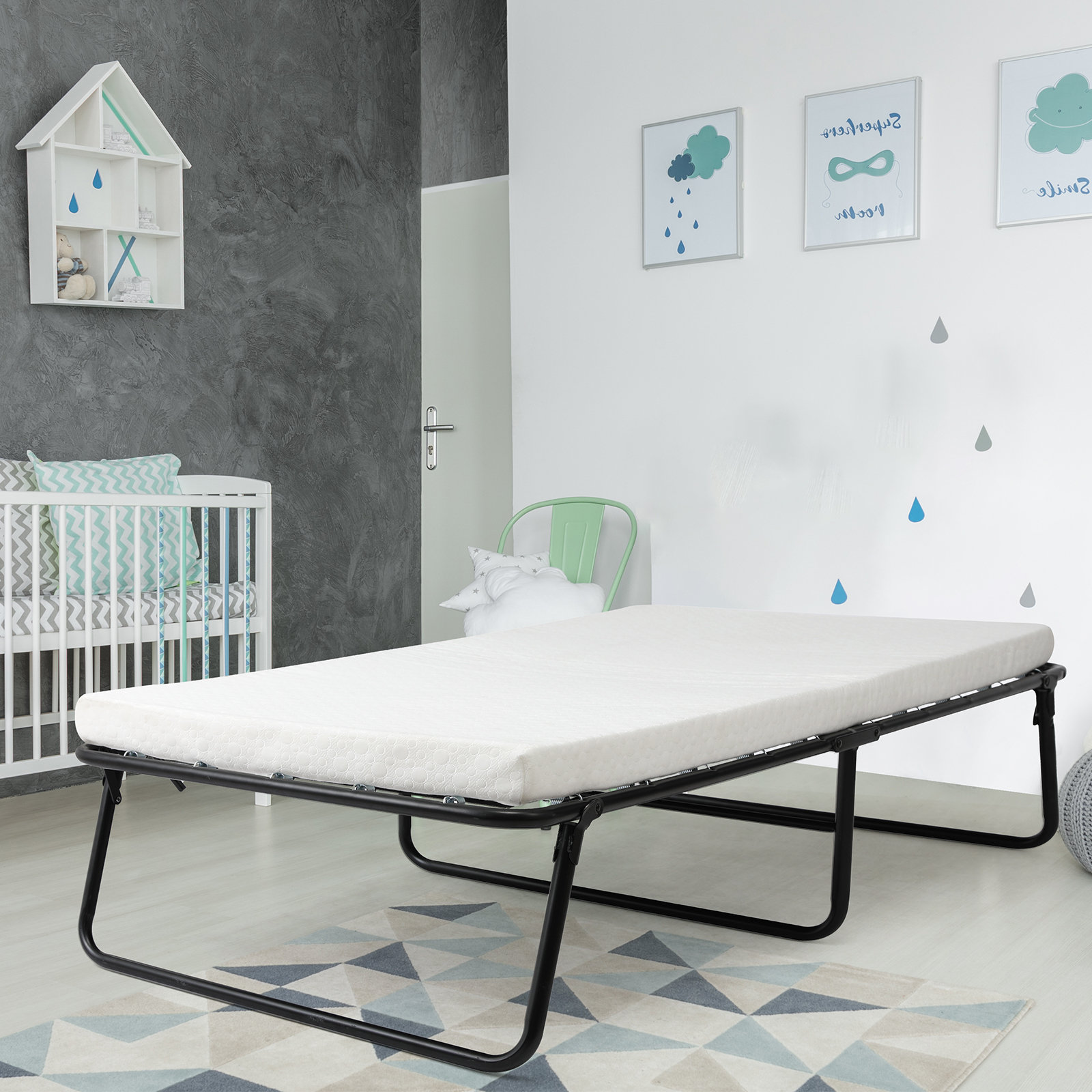 Ebern Designs Folding Bed,rollaway Bed With Mattress For Adults ...