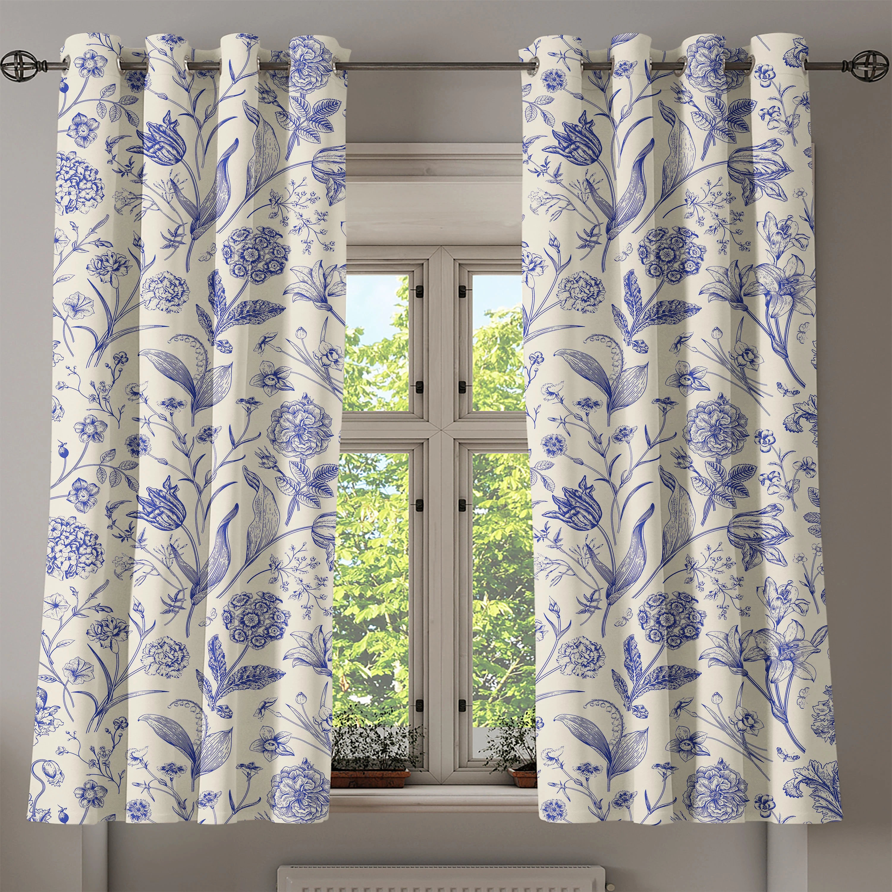 East Urban Home Dreyden Polyester Semi-Sheer Curtain Pair | Wayfair