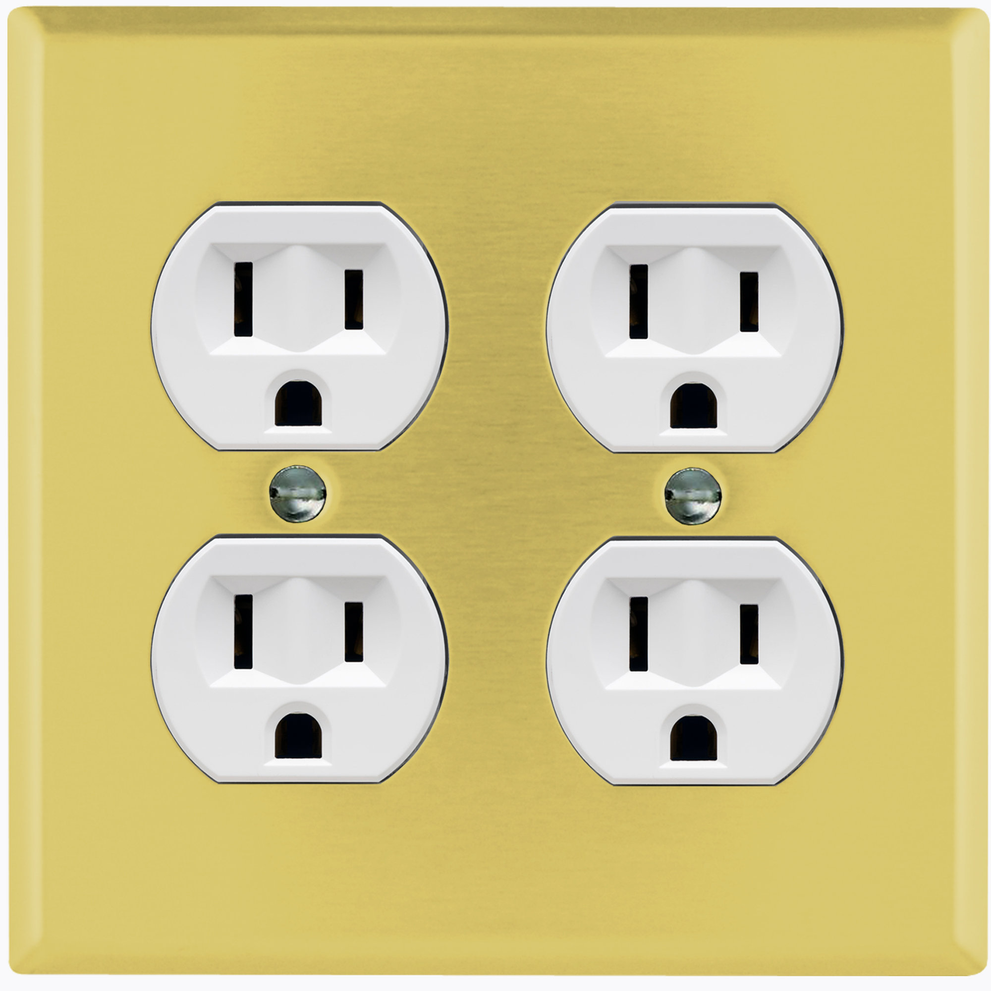 WorldAcc Metal Light Switch Plate Outlet Cover (Plain Sand Brown ...