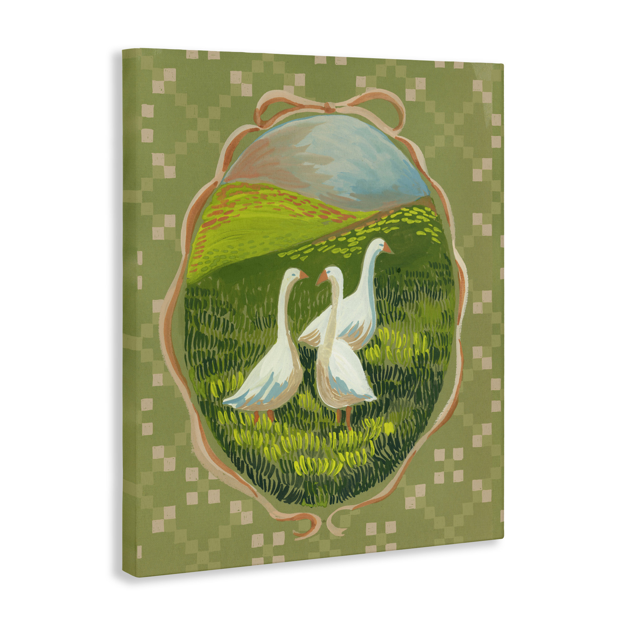 August Grove® Cottage Core Geese Canvas, design by Evelyn Coleman | Wayfair