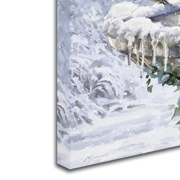 Trademark Art The Macneil Studio Birdbath Flat On Canvas by The Macneil ...