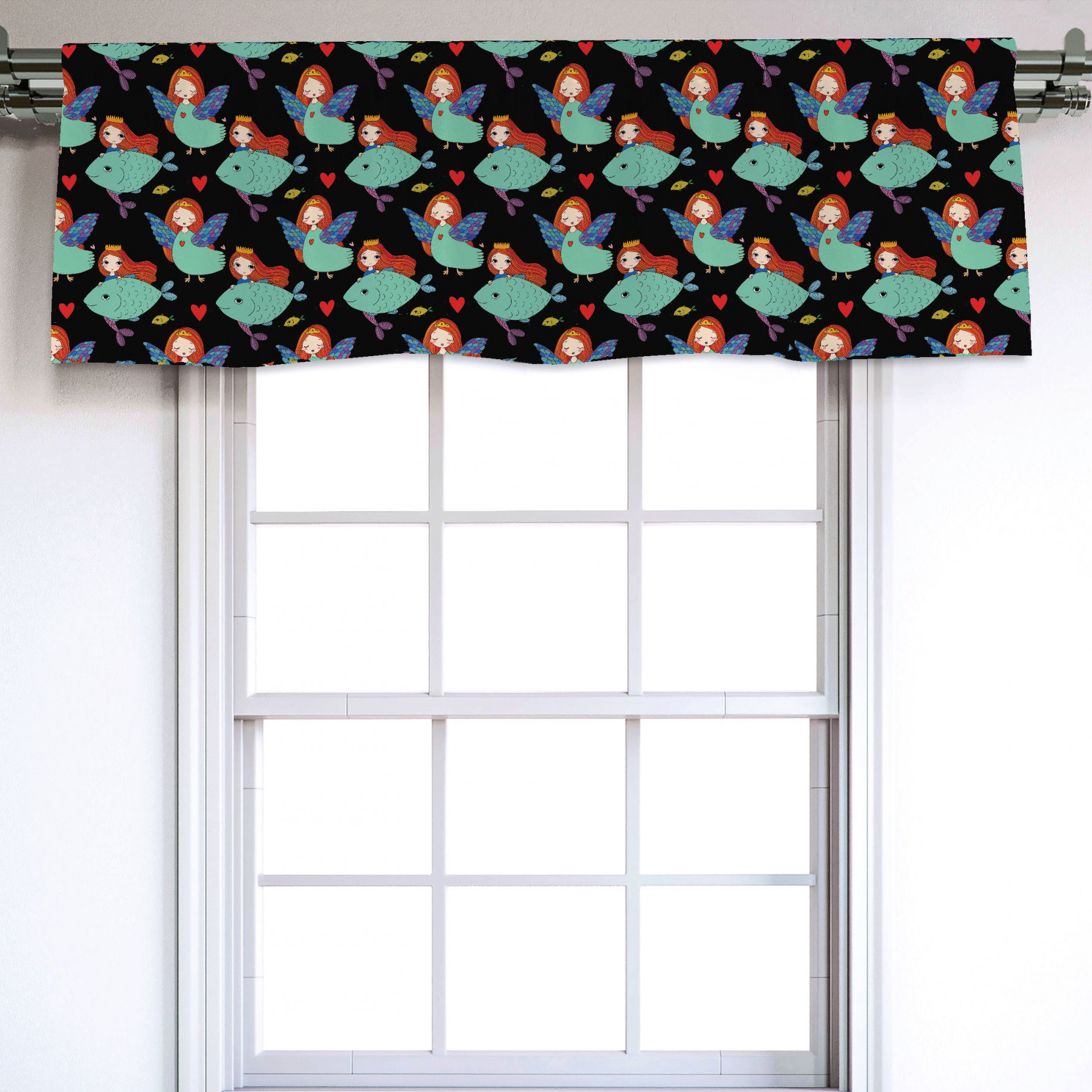 East Urban Home Angel Wings 54" Window Valance | Wayfair