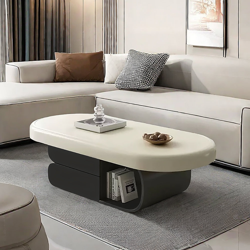 EXCEEB Oval Design Sense Coffee Table Advanced Sense Coffee Table | Wayfair