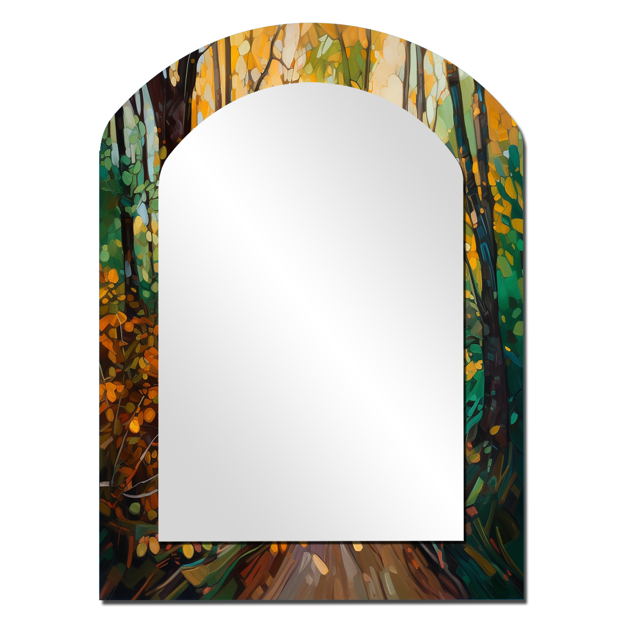 Dakota Fields Sunlight Through Trees In Autumn Forest Trail - Green ...
