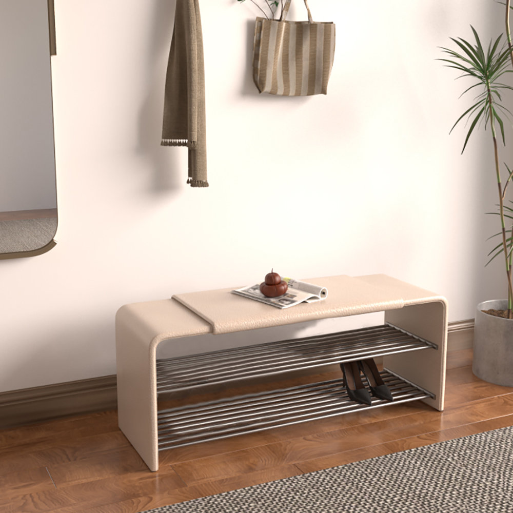 interanest 39.4 Shoe Changing Stool Shoe Storage Stool | Wayfair