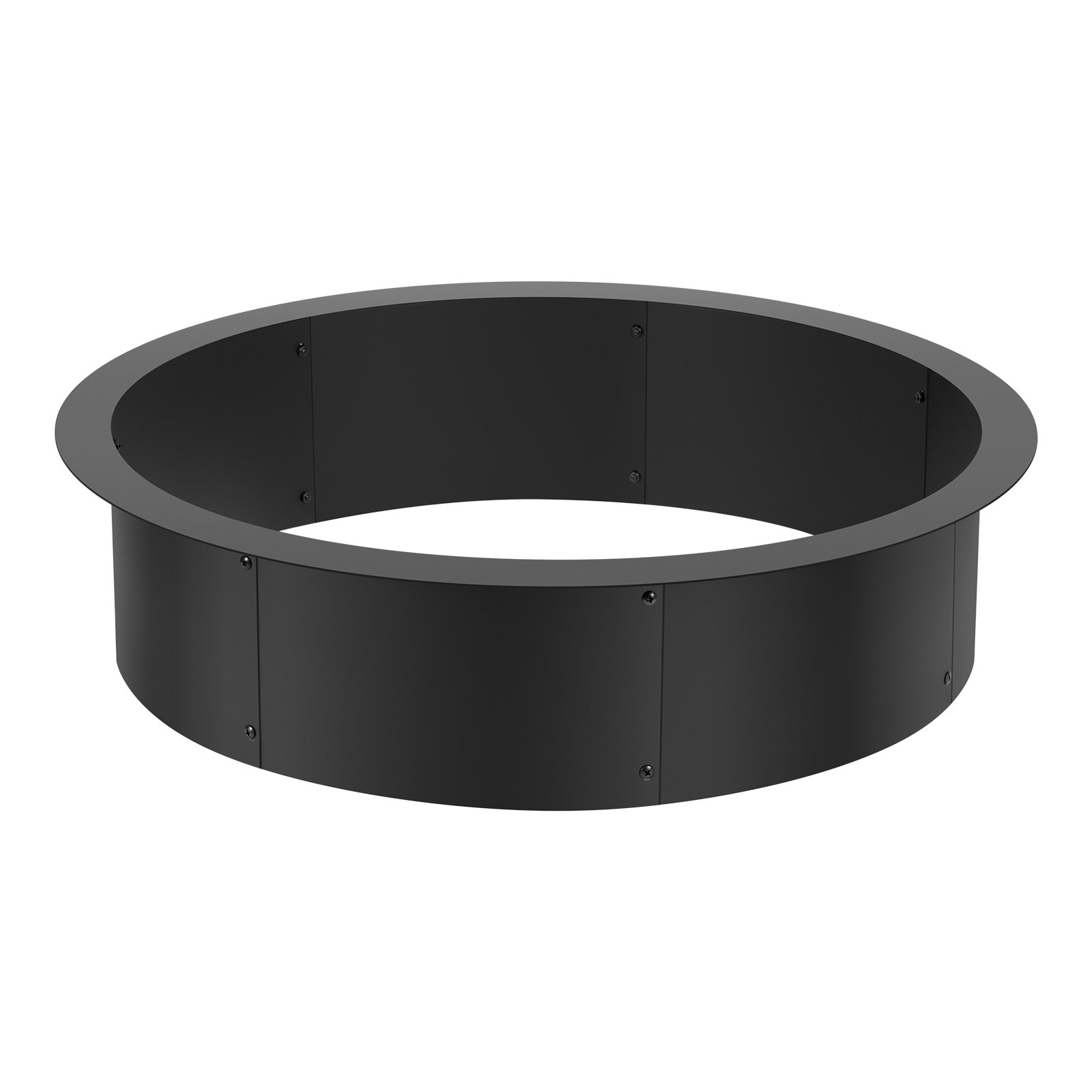 Ebern Designs Fire Pit Ring w/ BBQ Fire Ring Outer Steel DIY Campfire ...