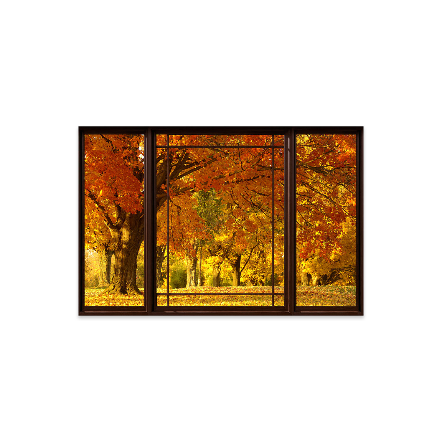 Millwood Pines " Golden Autumn Trees Window View " by Unknown Artist ...