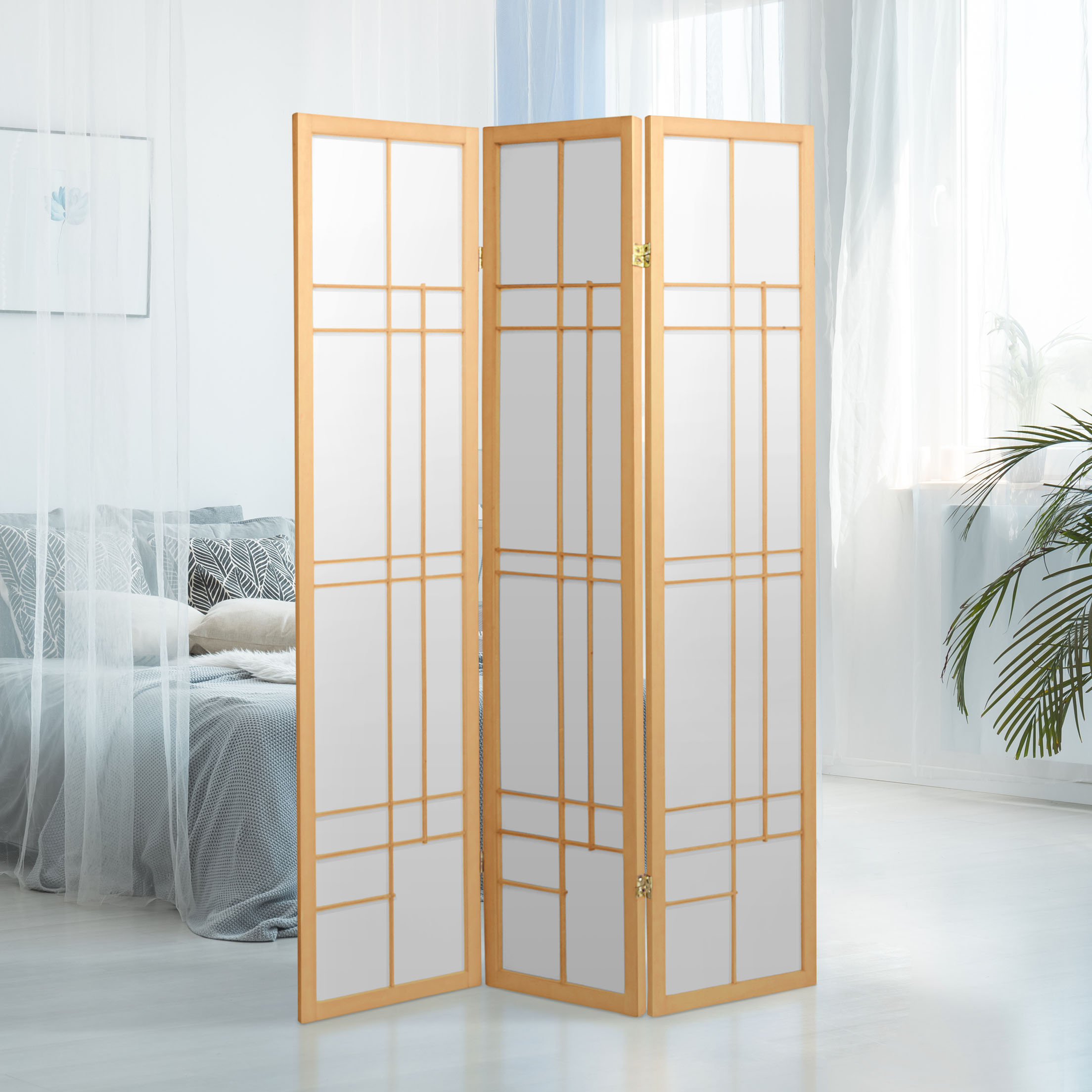 World Menagerie Clara Rice Paper Folding Room Divider & Reviews | Wayfair
