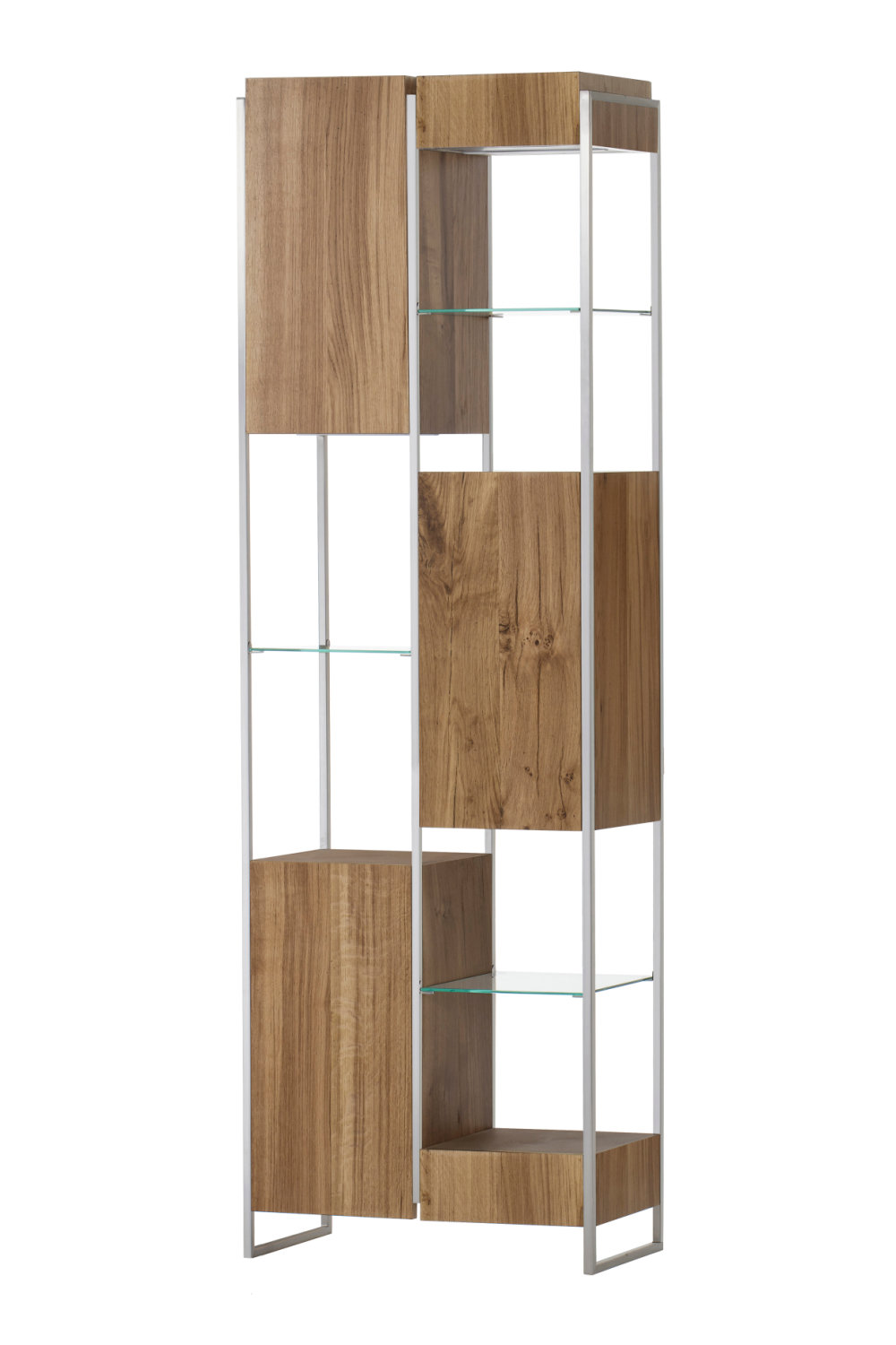 Andrew Martin 79'' H x 25'' W Stainless Steel Geometric Bookcase | Wayfair