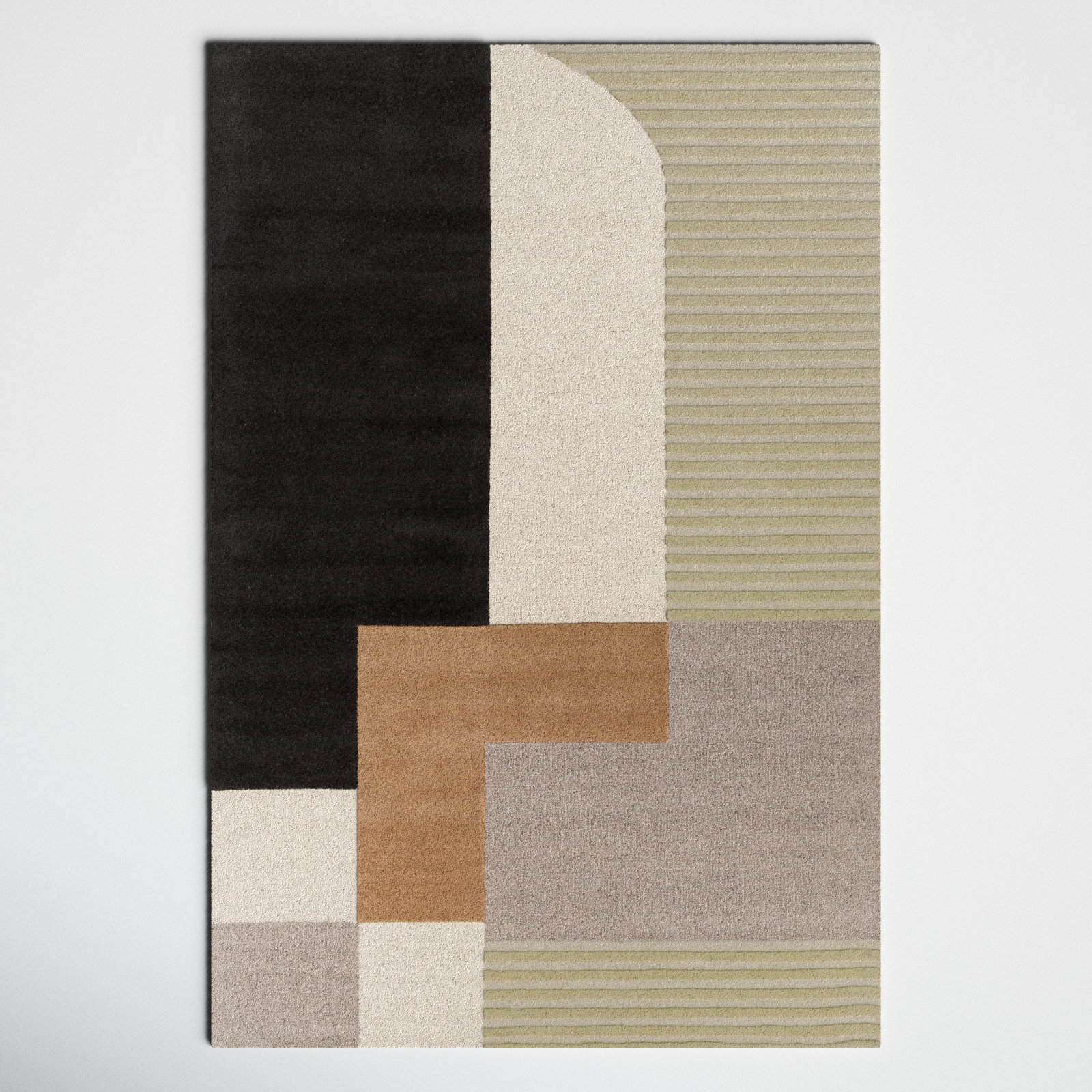 AllModern Mora Geometric Hand-Tufted Wool Area Rug "& Reviews" | Wayfair