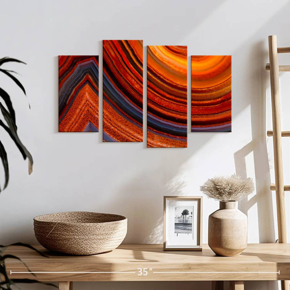 Millwood Pines Alvord Orange Fortification Agate | Wayfair