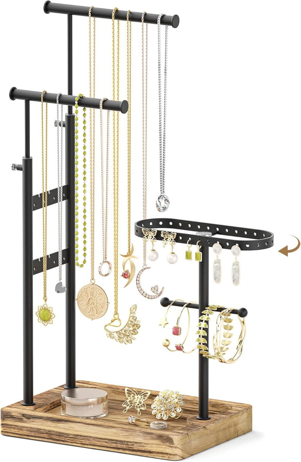 Latitude Run® Jewelry Organizer Stand, Necklace Holder Stand With ...