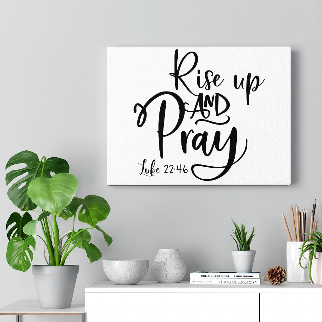 Trinx Up and Pray Luke 22:46 Christian Wall Art Bible Verse Print Ready ...