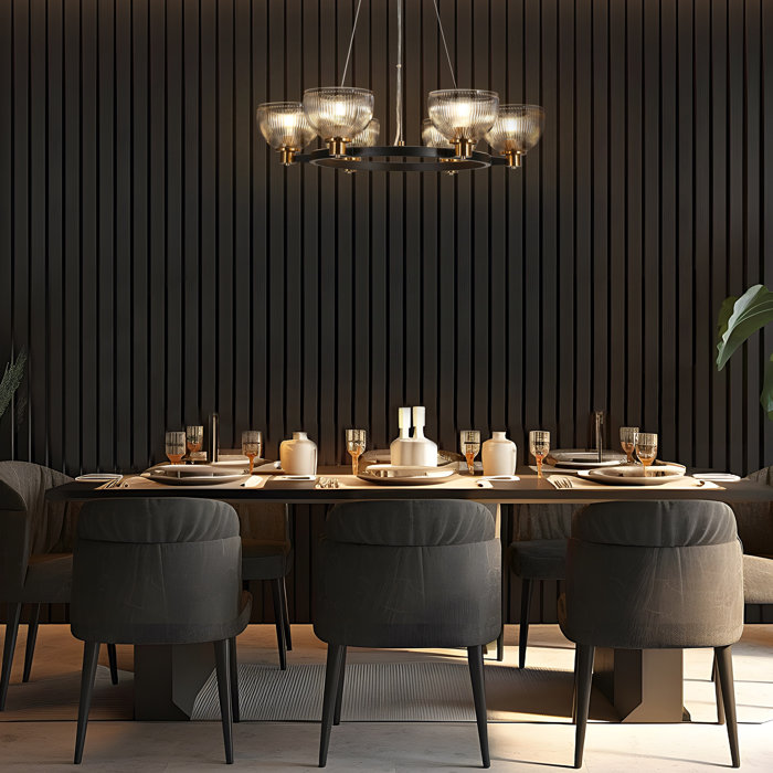 House of Hampton® Jaiveon 6 - Light Dimmable Wagon Wheel Chandelier ...