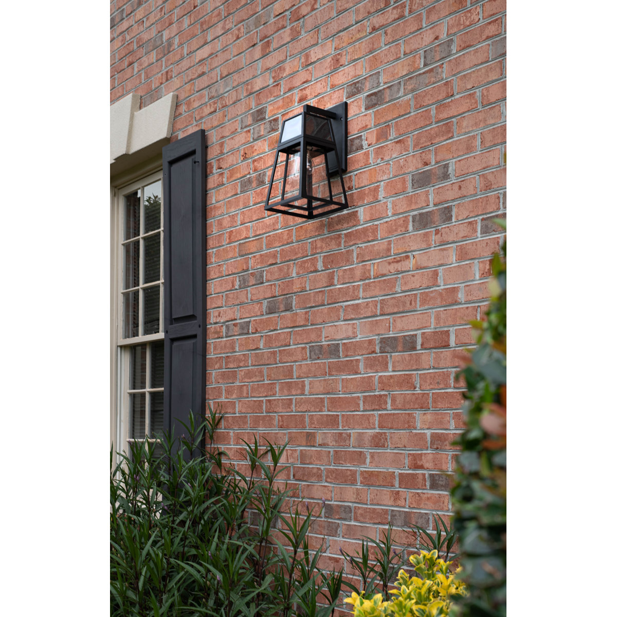 AllModern Sanders Black Modern Upscale Outdoor Solar Wall Sconce ...