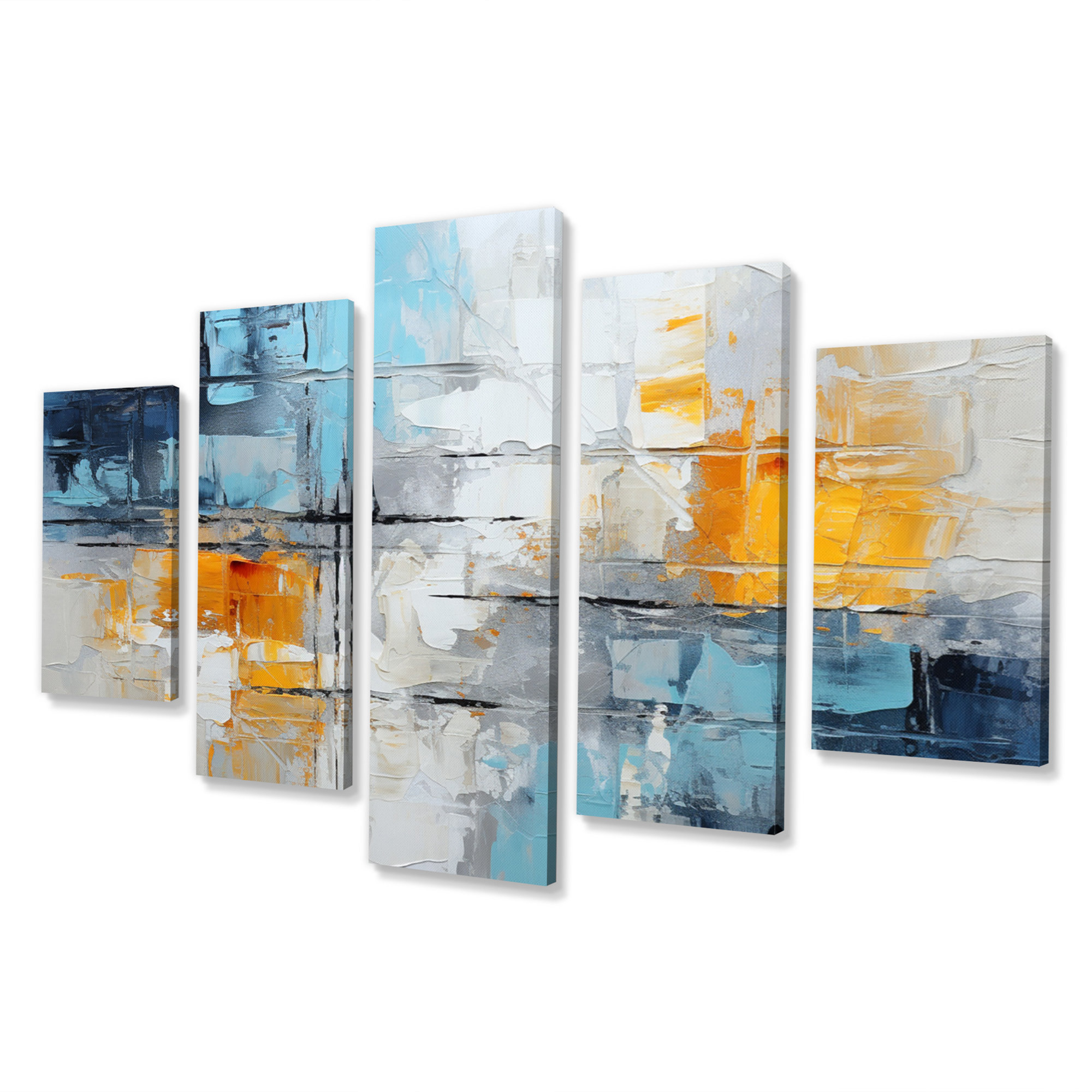 Design Art Collage Frozen Snow III - Abstract Collages Wall Decor - 5 ...