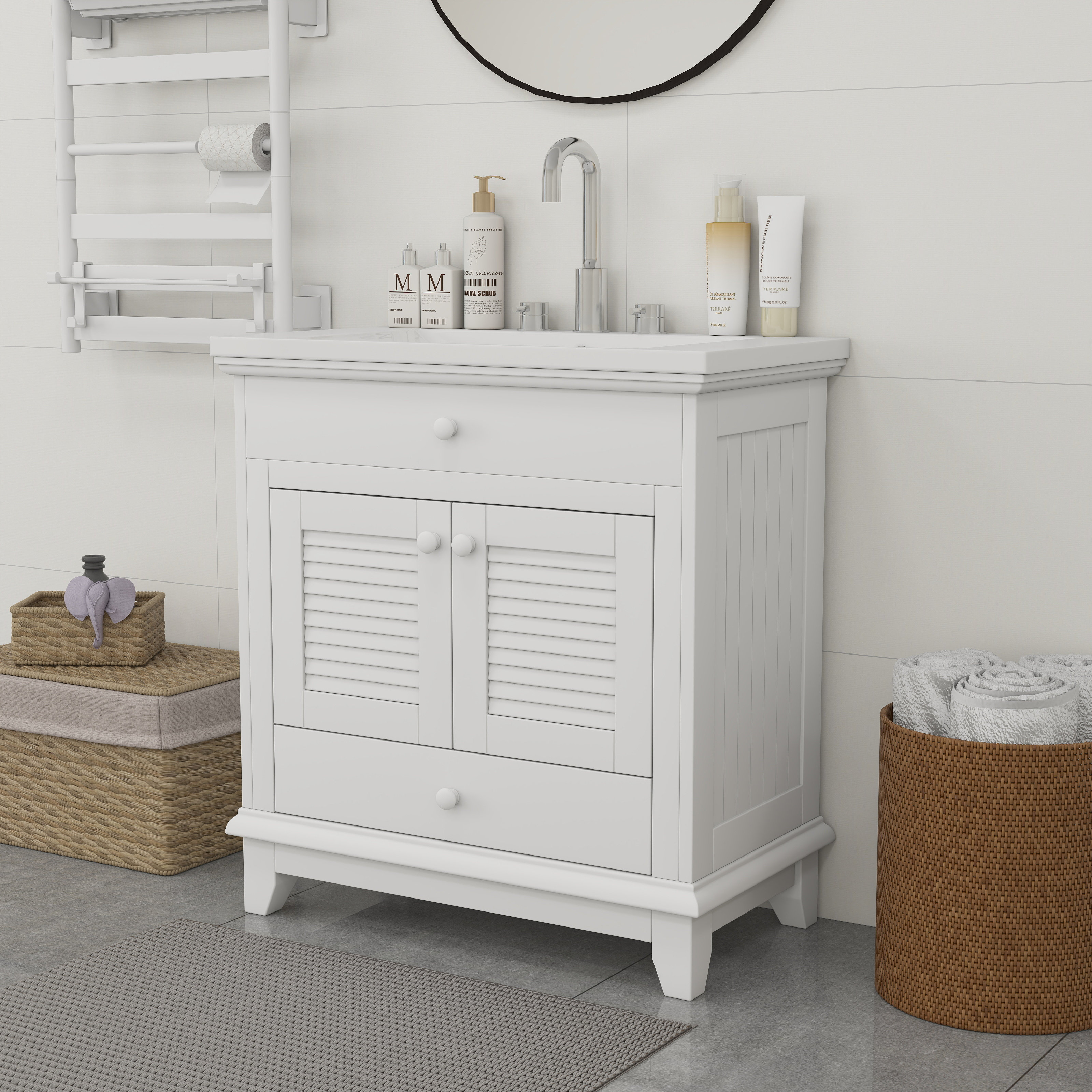 Highland Dunes 30-Inch Bathroom Vanity With Sink And Drawers | Wayfair