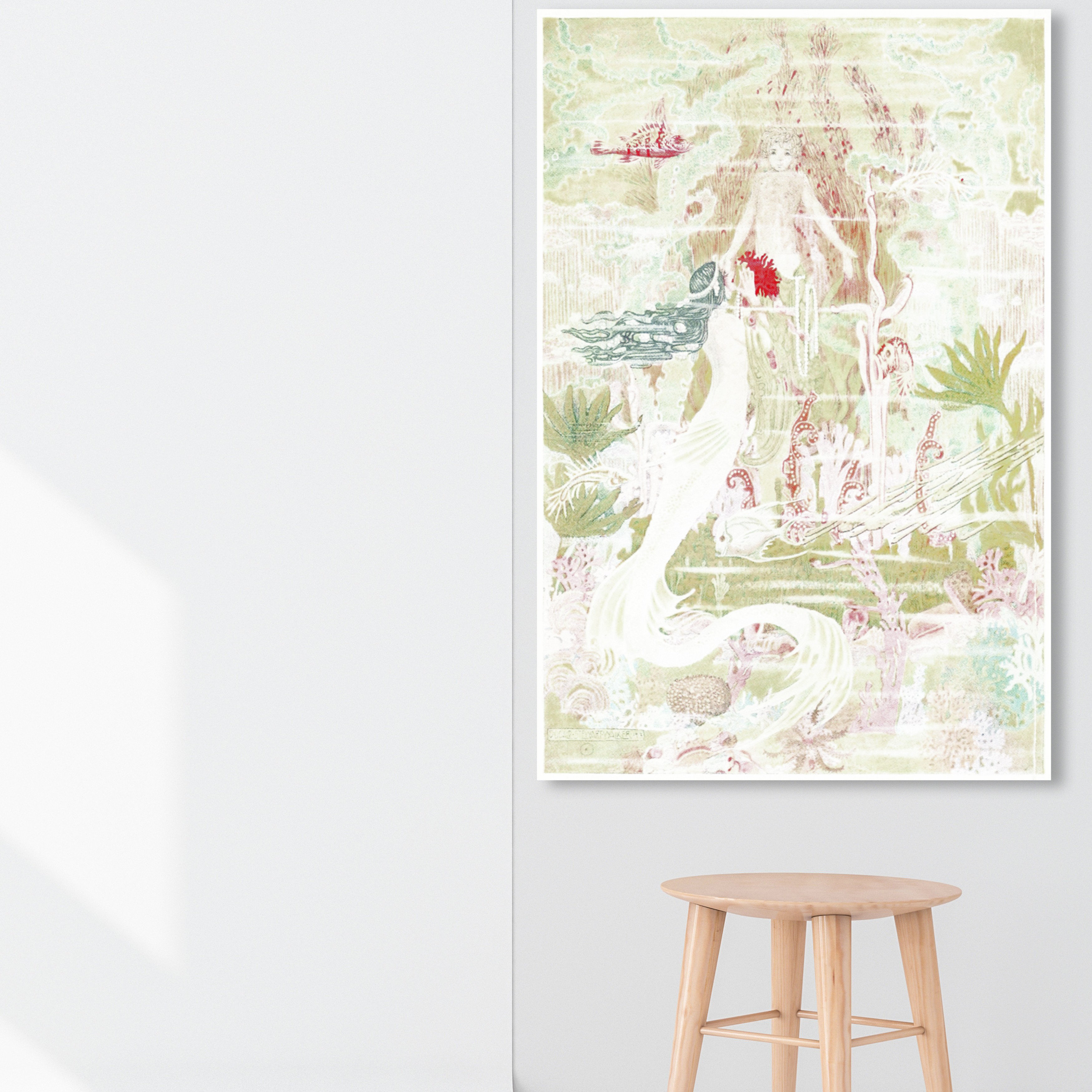 Zoomie Kids Abby Little Mermaid Original Canvas Art - Wayfair Canada