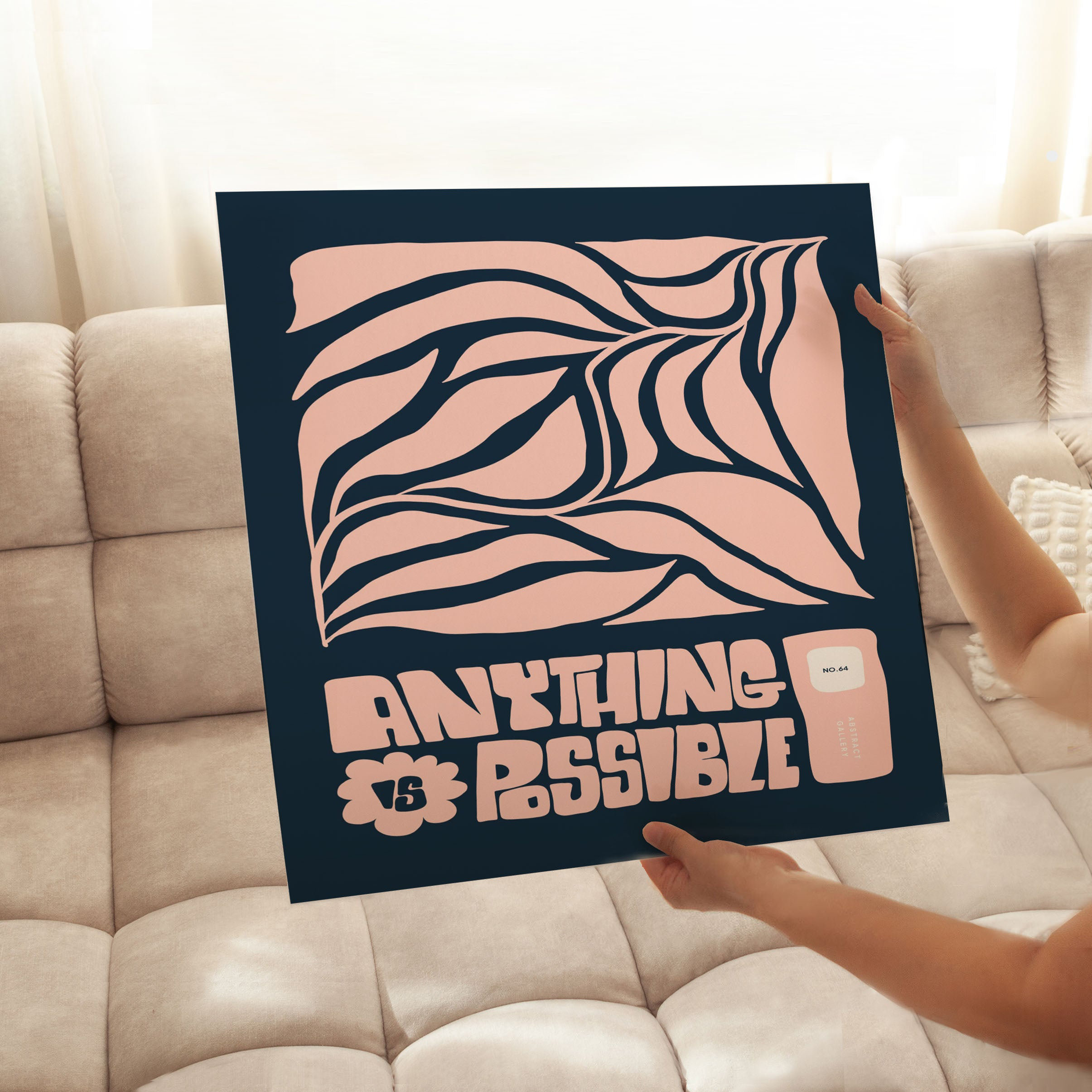 Winston Porter Typography and Quotes Anything is Possible Pink Modern ...