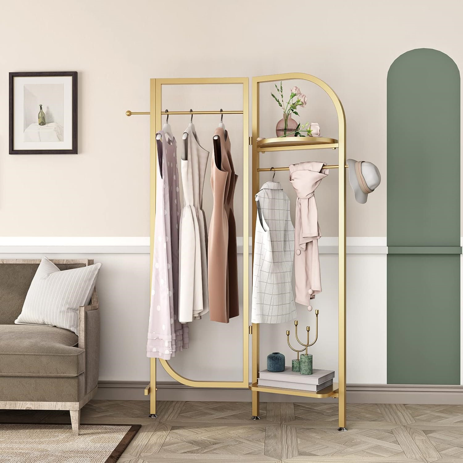 Rebrilliant Golden Metal Hanger, Heavy-duty Independent Hanger ...